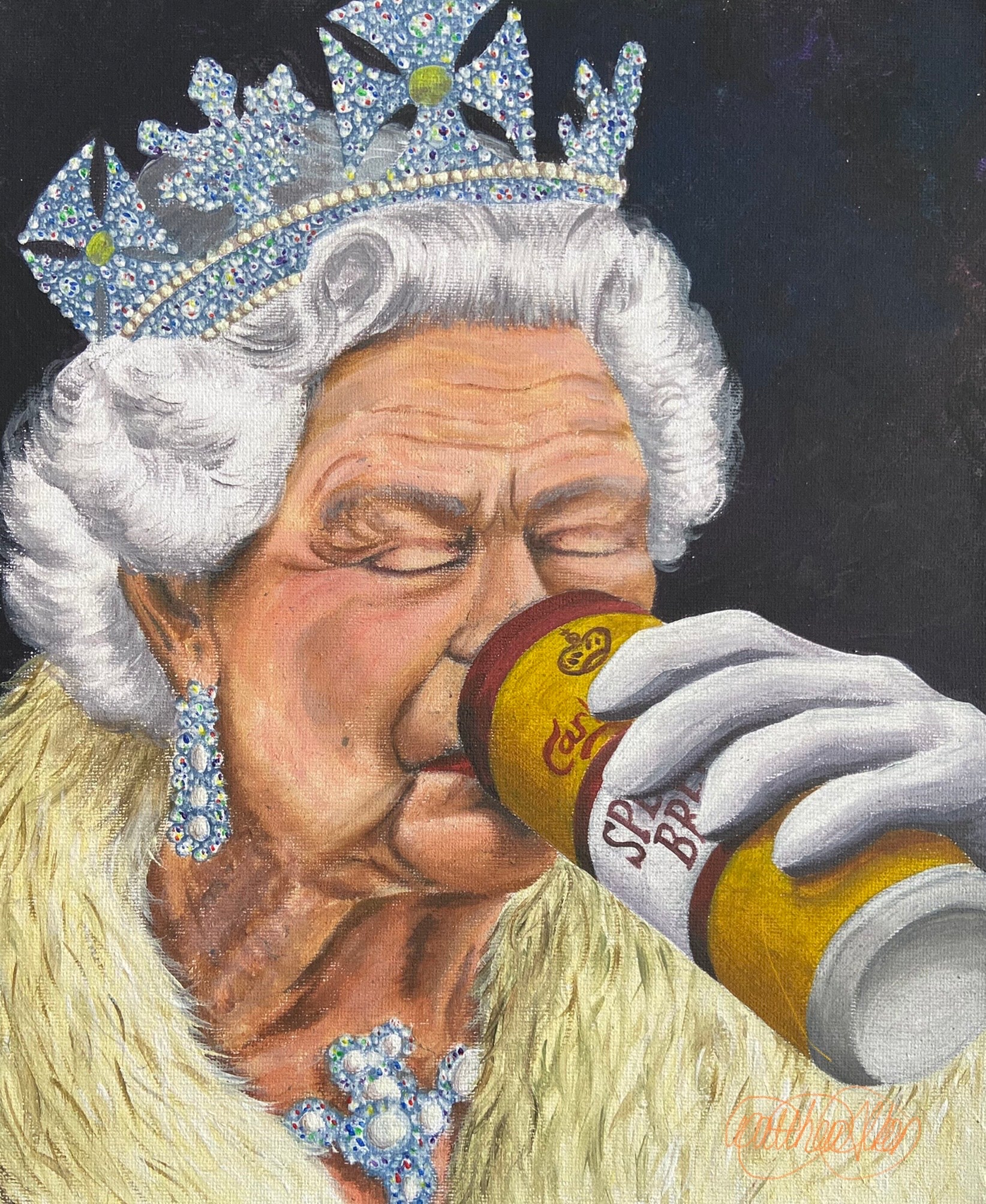 “TFI Friday” Queen Elizabeth Memorial Print (unframed) – dedimi.store